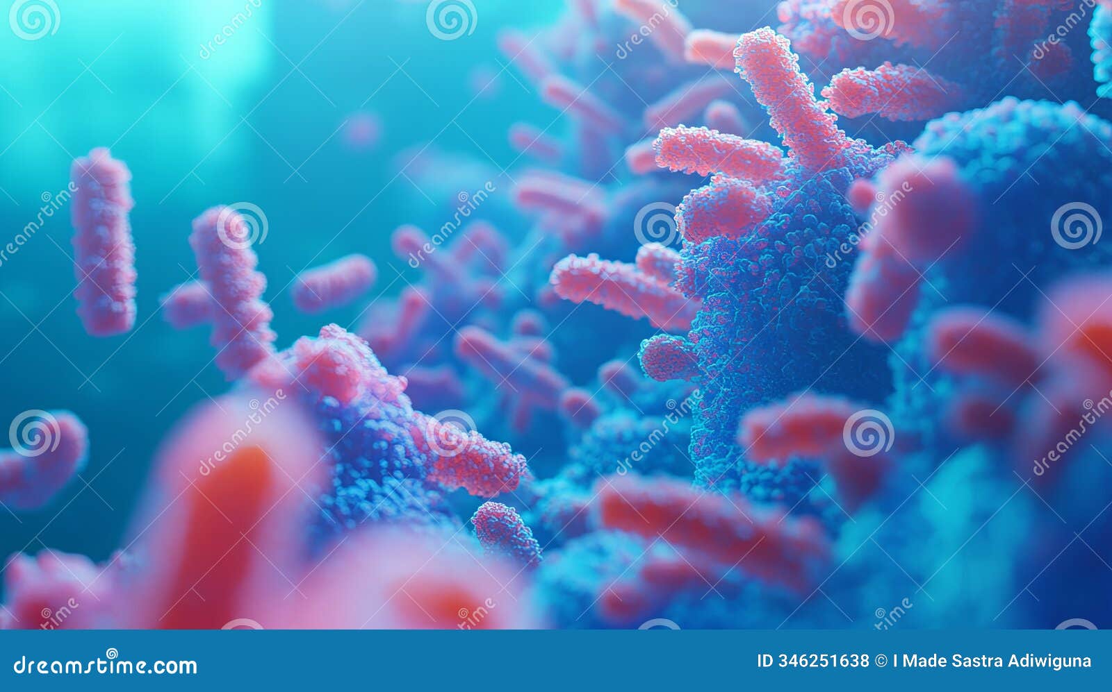 A Microscopic View of a Colony of Bacteria, Showing the Intricate ...