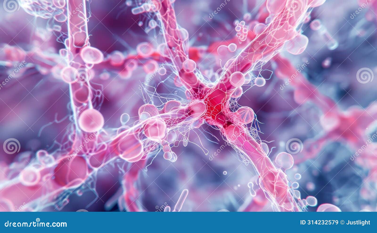 A Microscopic View of a Colony of Red Algae Showcases the Intricate ...