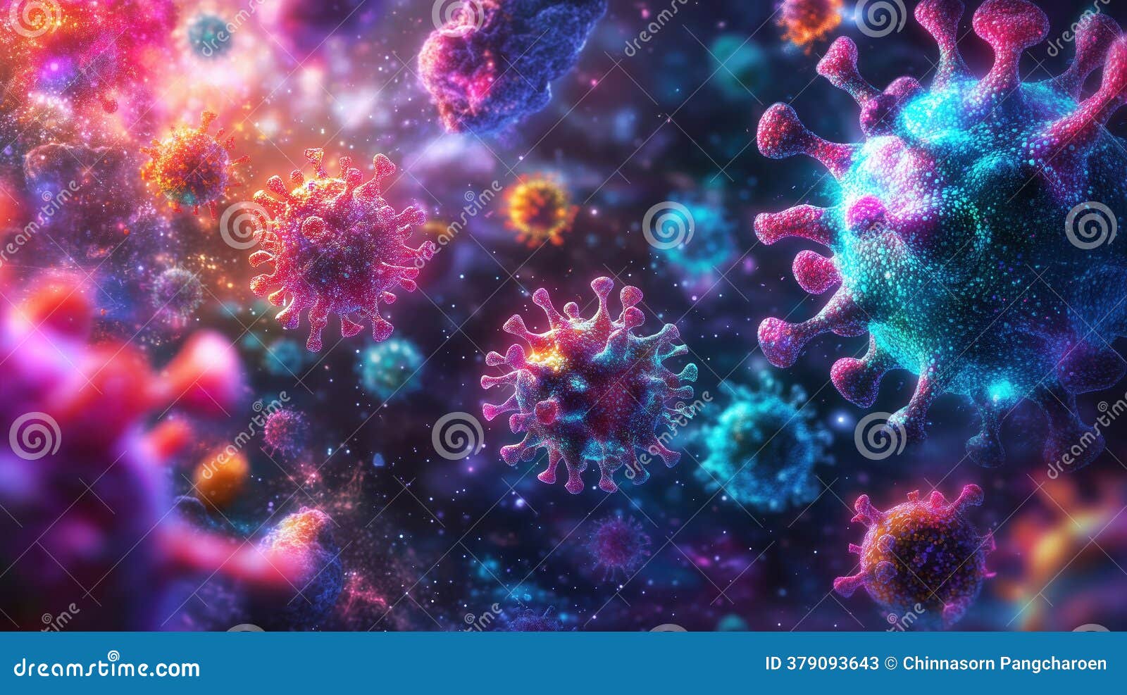 Colorful Bacteria Stock Photo | CartoonDealer.com #45727422