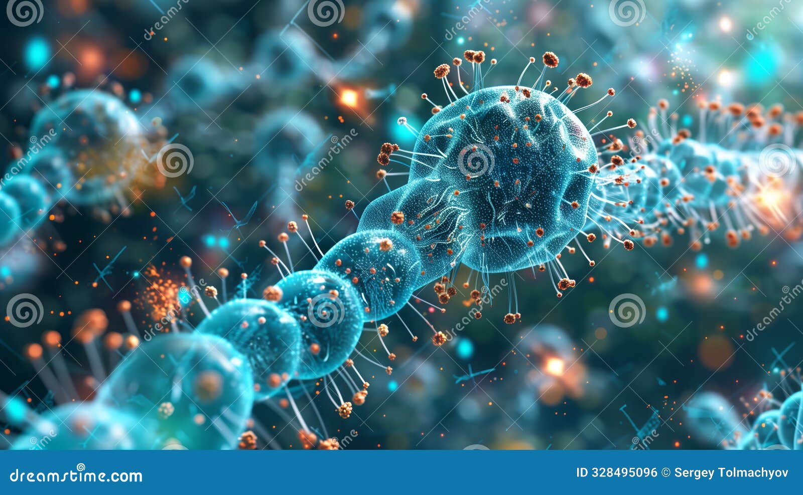 Microscopic View of Complex Biological Structures Undergoing Cellular ...