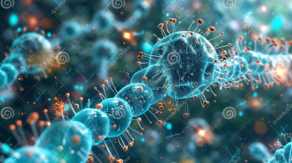 Microscopic View of Complex Biological Structures Undergoing Cellular ...