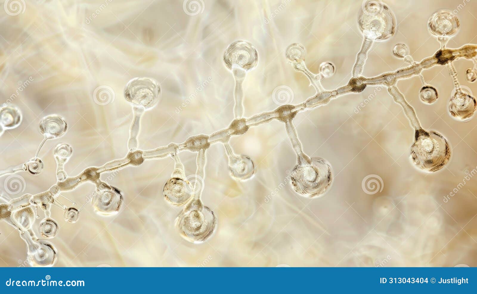 A Microscopic View of a Conidial Chain with Each Individual Conidium ...