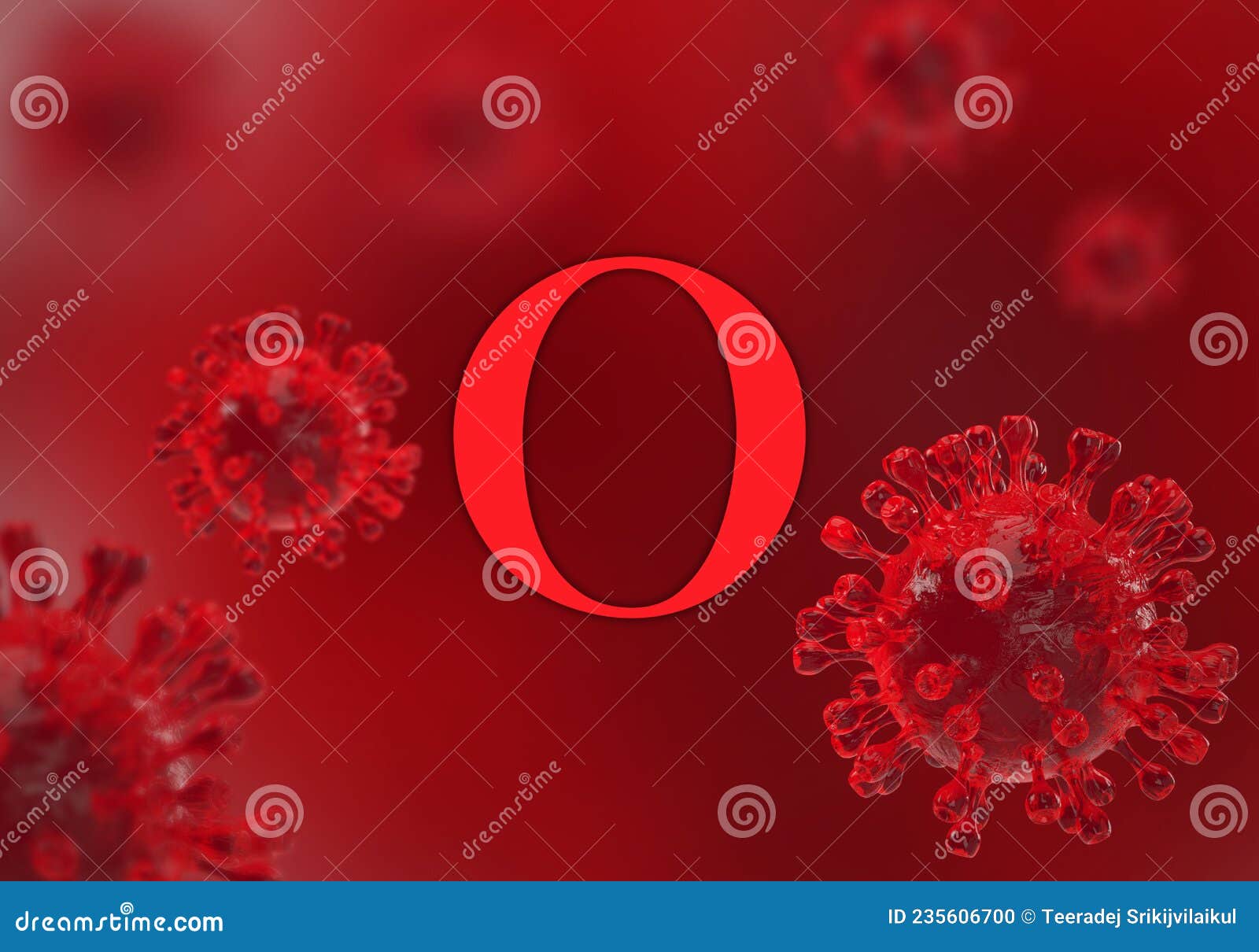 Microscopic View of Covid-19 Omicron Variant on Red Background Stock Illustration - Illustration ...