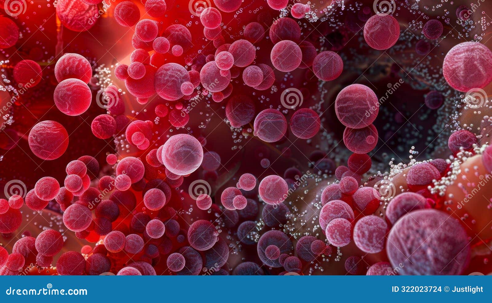 A Microscopic Crosssection Of A Biofilm Revealing Deep Layers Of ...