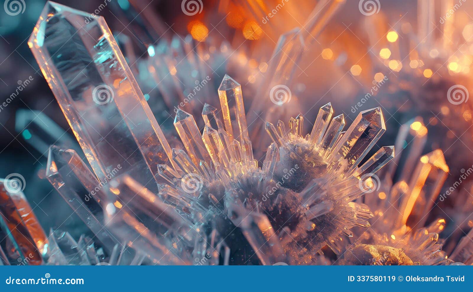 Microscopic View of a Crystal Formation, Showcasing the Perfect ...
