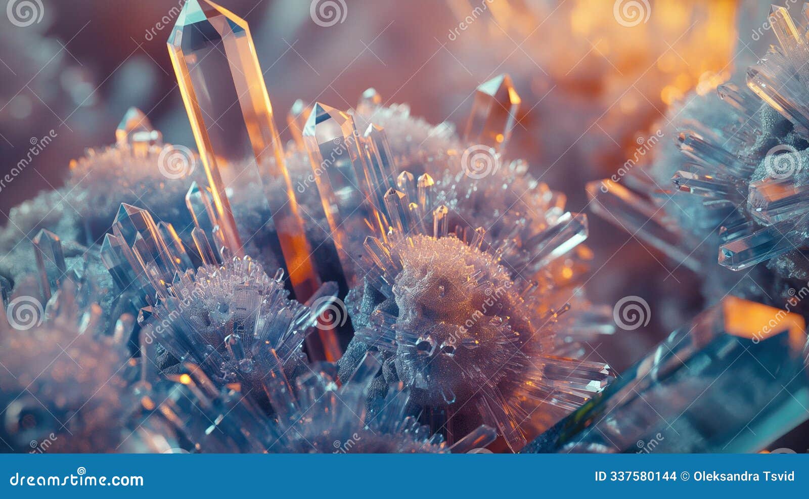 Microscopic View of a Crystal Formation, Showcasing the Perfect ...