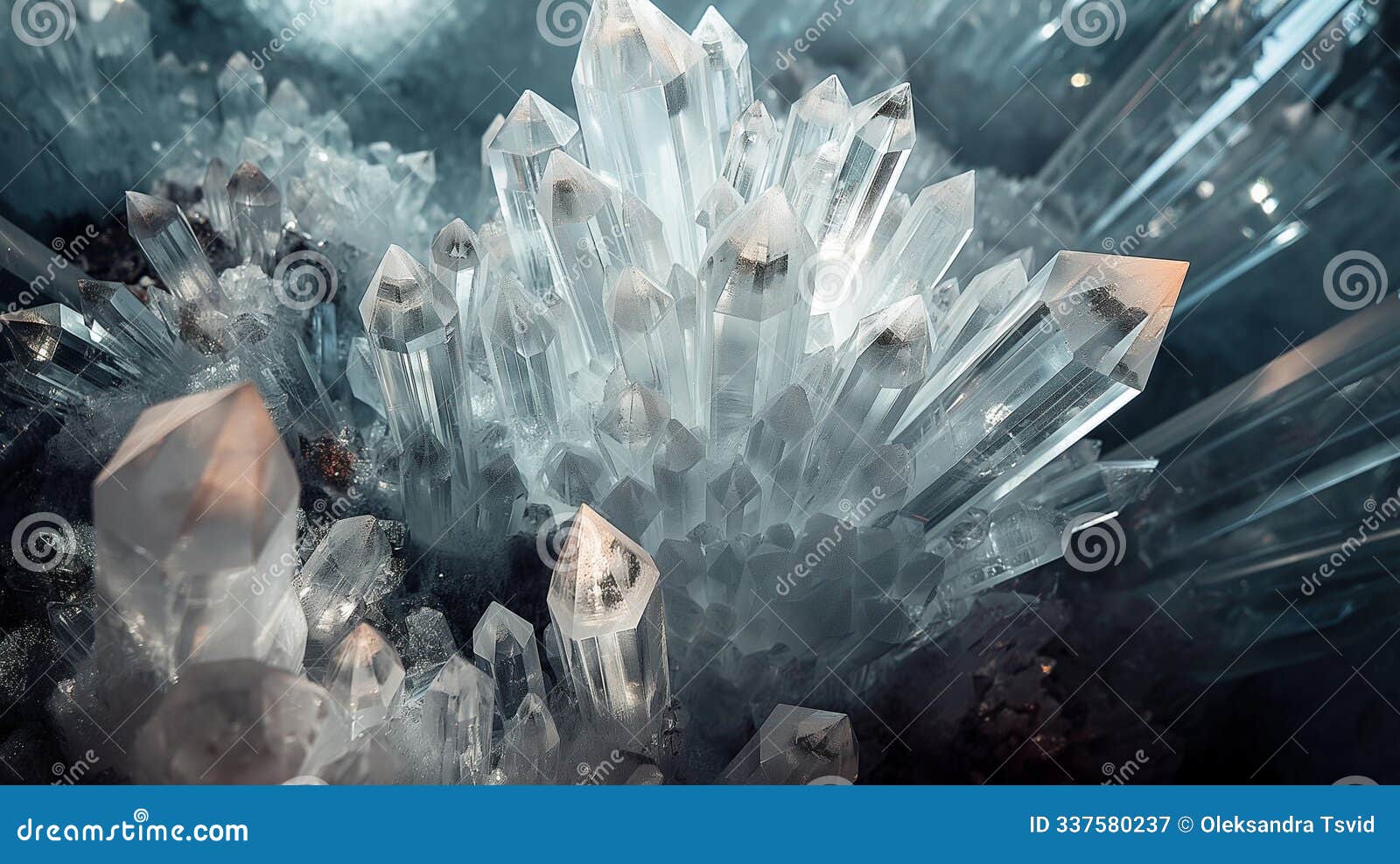 Microscopic View of a Crystal Formation, Showcasing the Perfect ...