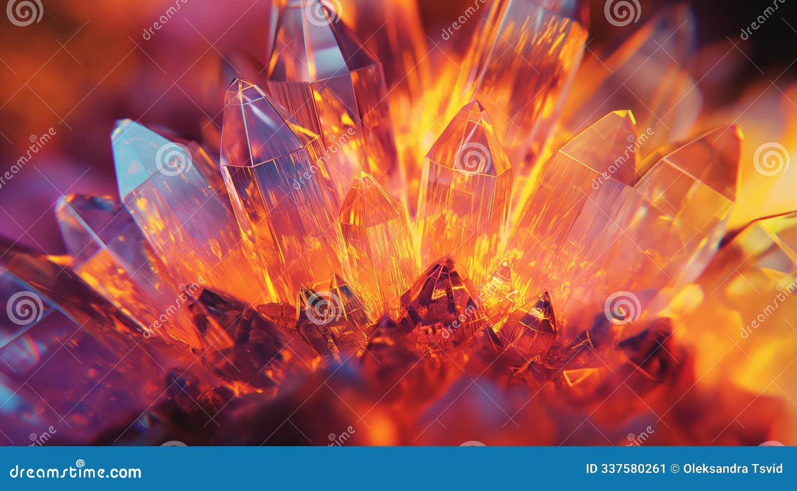 Microscopic View of a Crystal Formation, Showcasing the Perfect ...