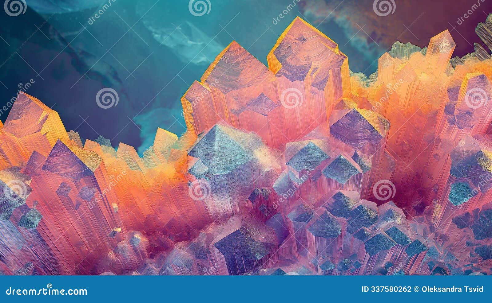 Microscopic View of a Crystal Formation, Showcasing the Perfect ...