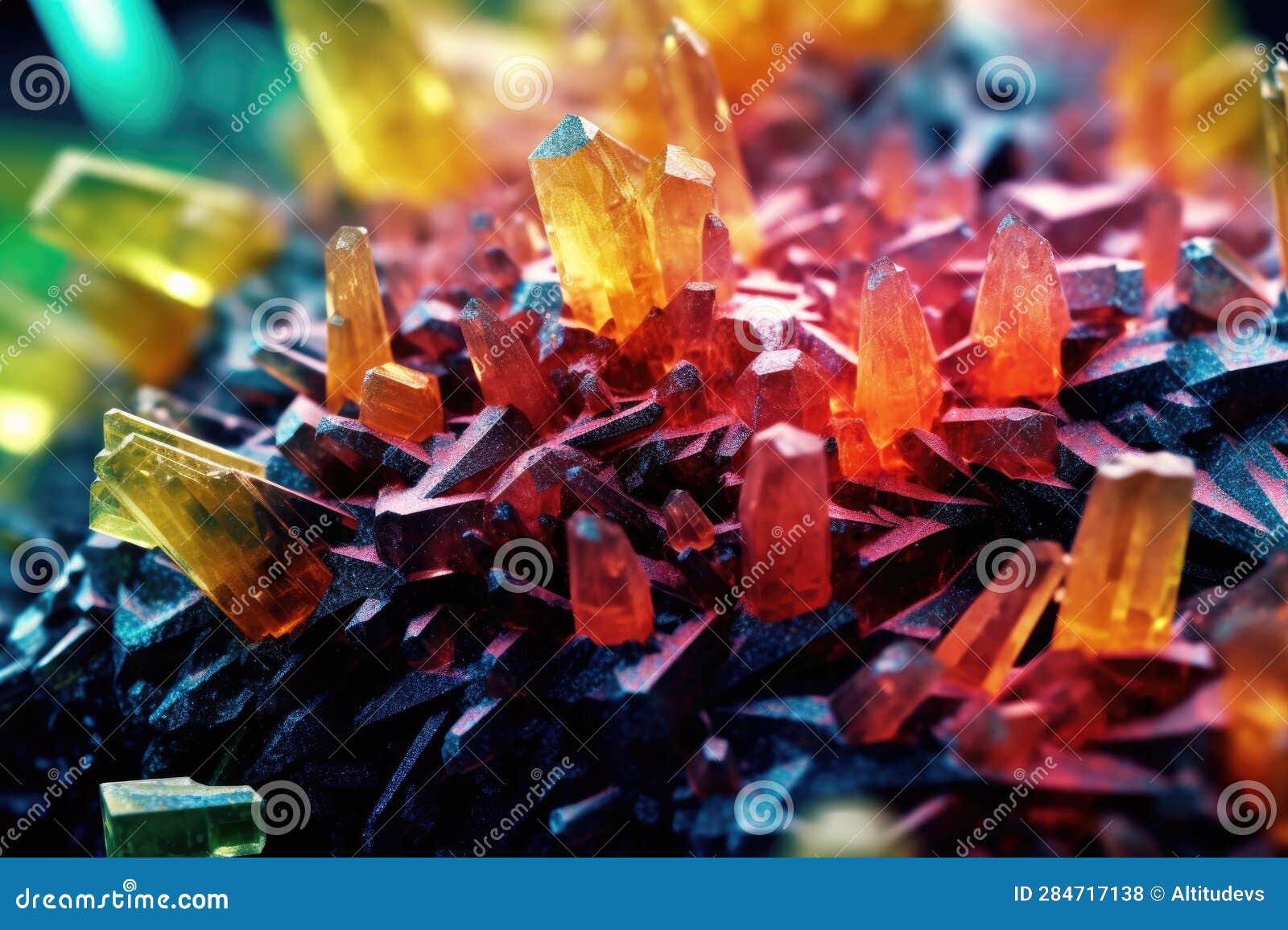 Microscopic View of Crystallized Chemical Compound Stock Photo - Image ...