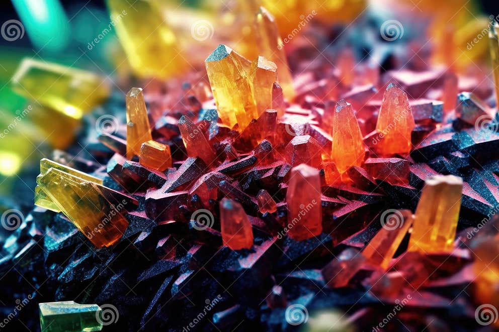 Microscopic View of Crystallized Chemical Compound Stock Photo - Image ...