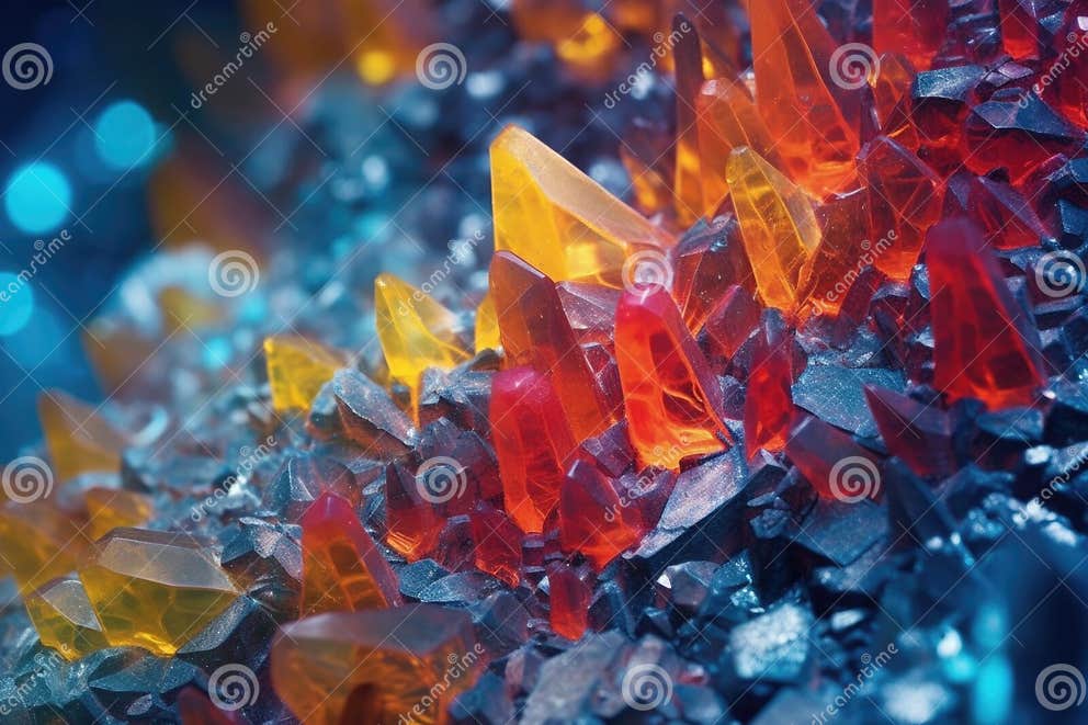 Microscopic View of Crystallized Chemical Compound Stock Image - Image ...