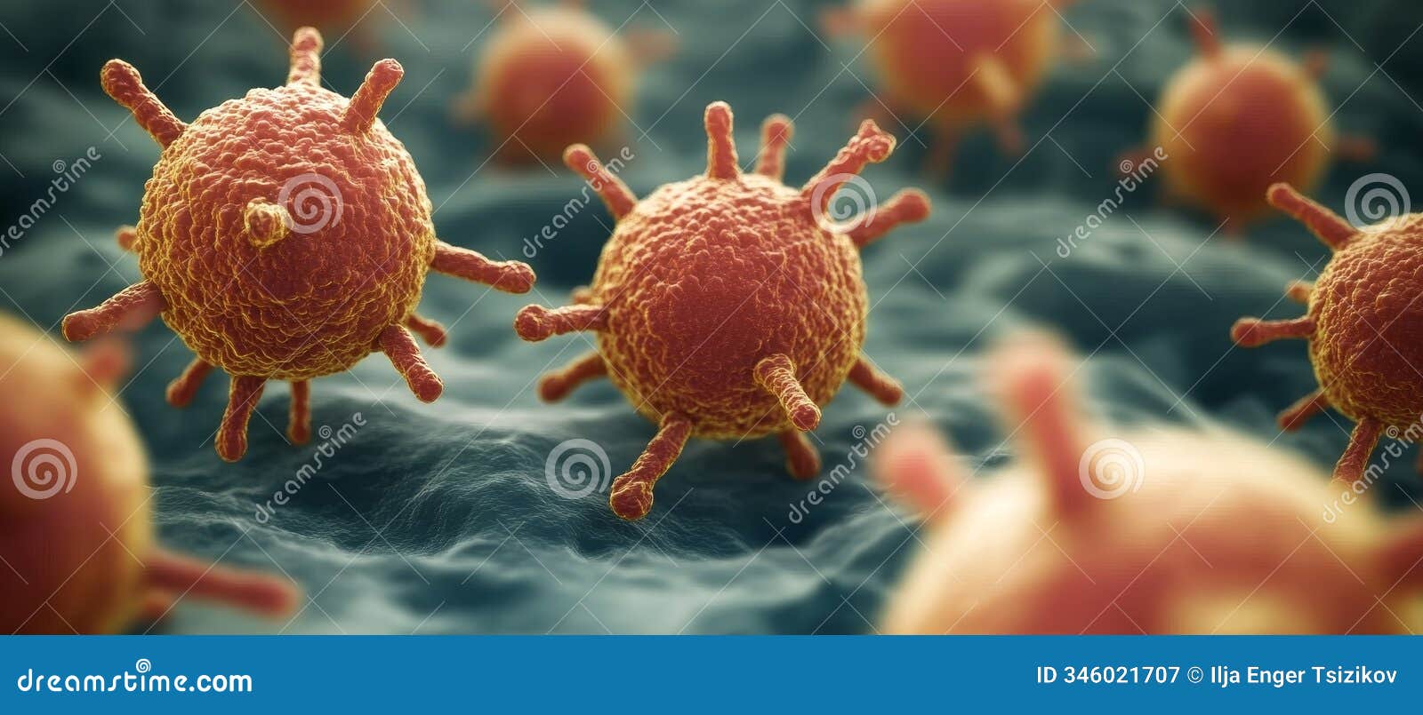 Covid-19 Viruses Captured In Nanofibers . 3d Render Illustration. View ...