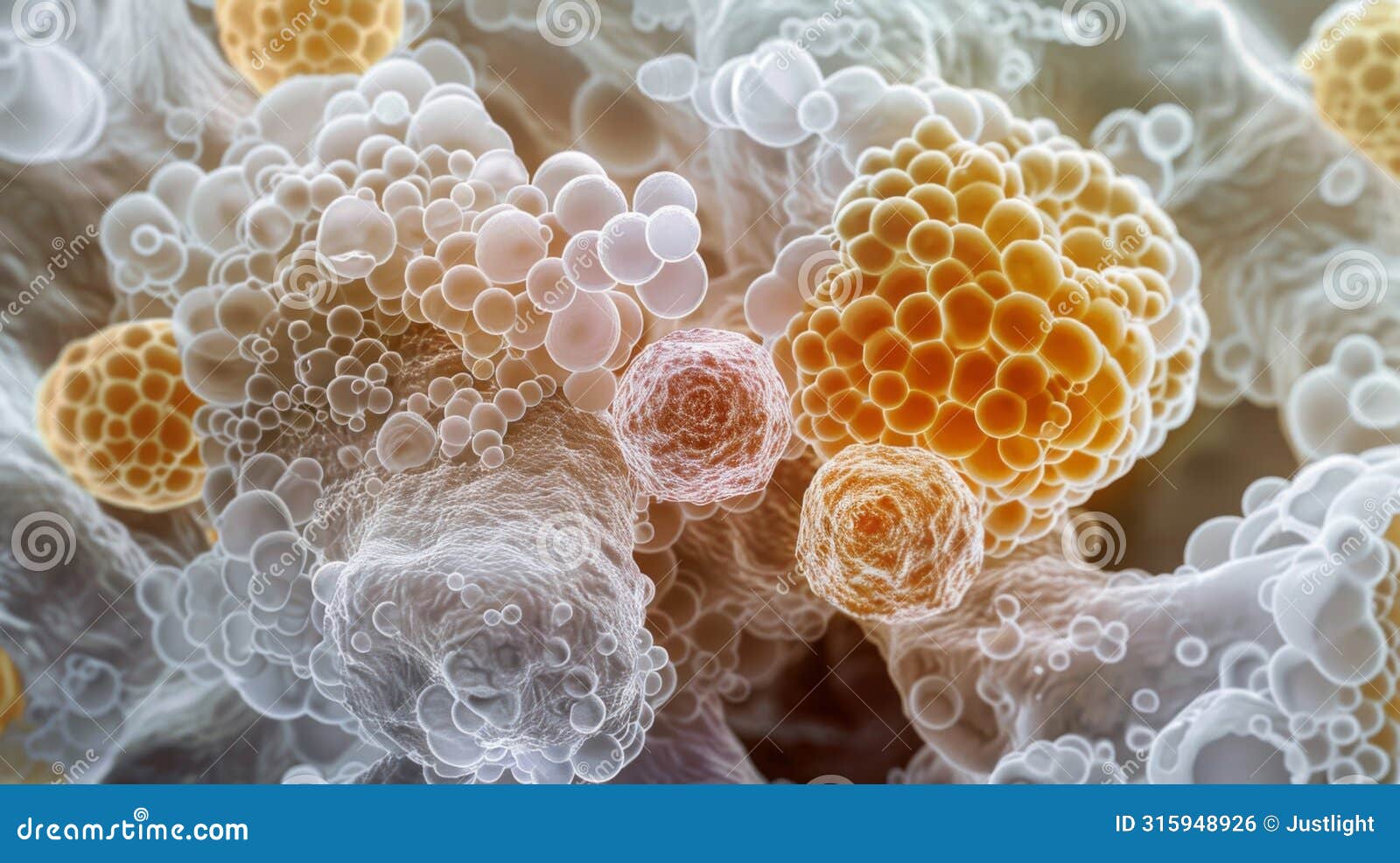 A Microscopic View of Different Types of Adipose Cells Including White ...