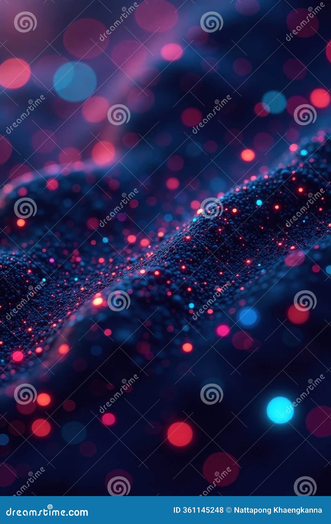 Microscopic View of Digital Code Vibrant Colors Abstract Shapes System ...