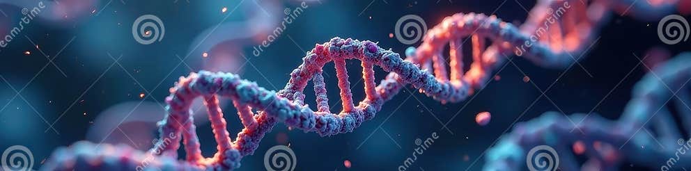 Microscopic View of DNA Strands Highlighting Replication Process Life ...