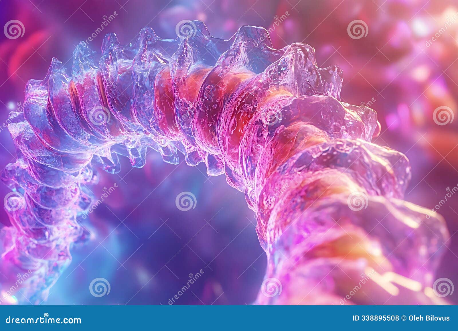 Microscopic View of Dna Structure Rotating Under Microscope Stock Photo ...