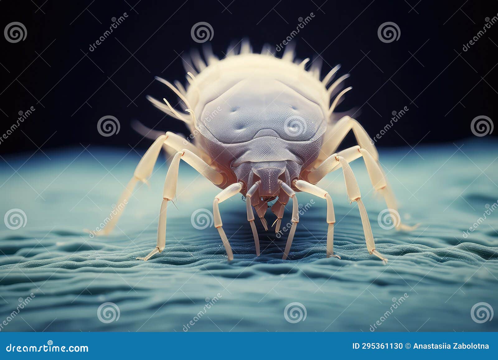 Microscopic View of Dust Mite Stock Illustration - Illustration of ...