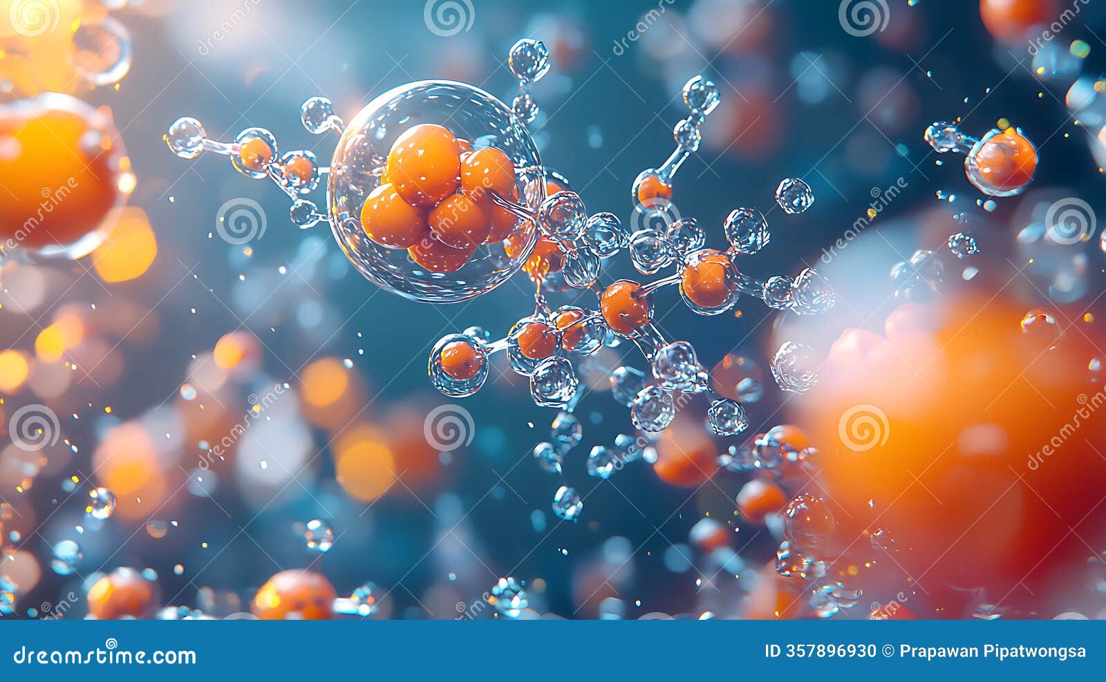 Microscopic View of Enzymes Binding and Degrading Molecules in Vibrant ...
