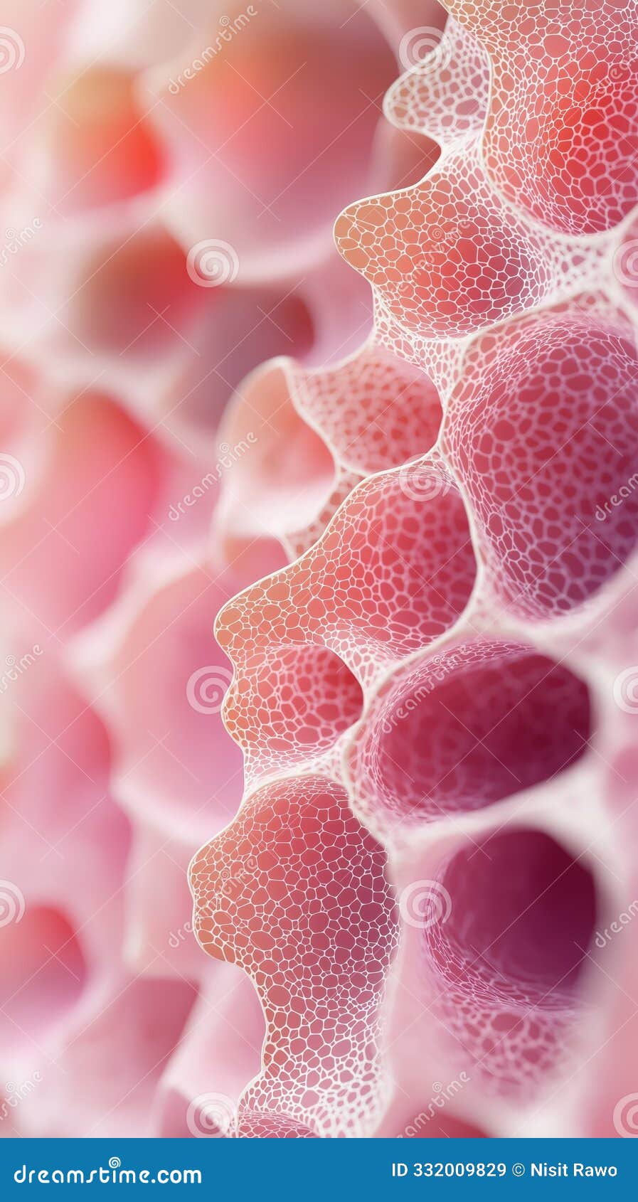 Microscopic View of Epithelial Cells, with Clear Cell Boundaries and ...