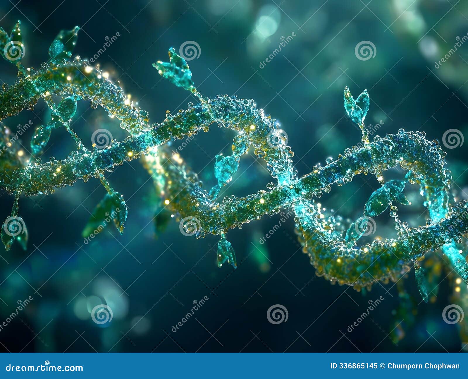 Microscopic View of Genetically Enhanced Climate Resilient Crop DNA ...