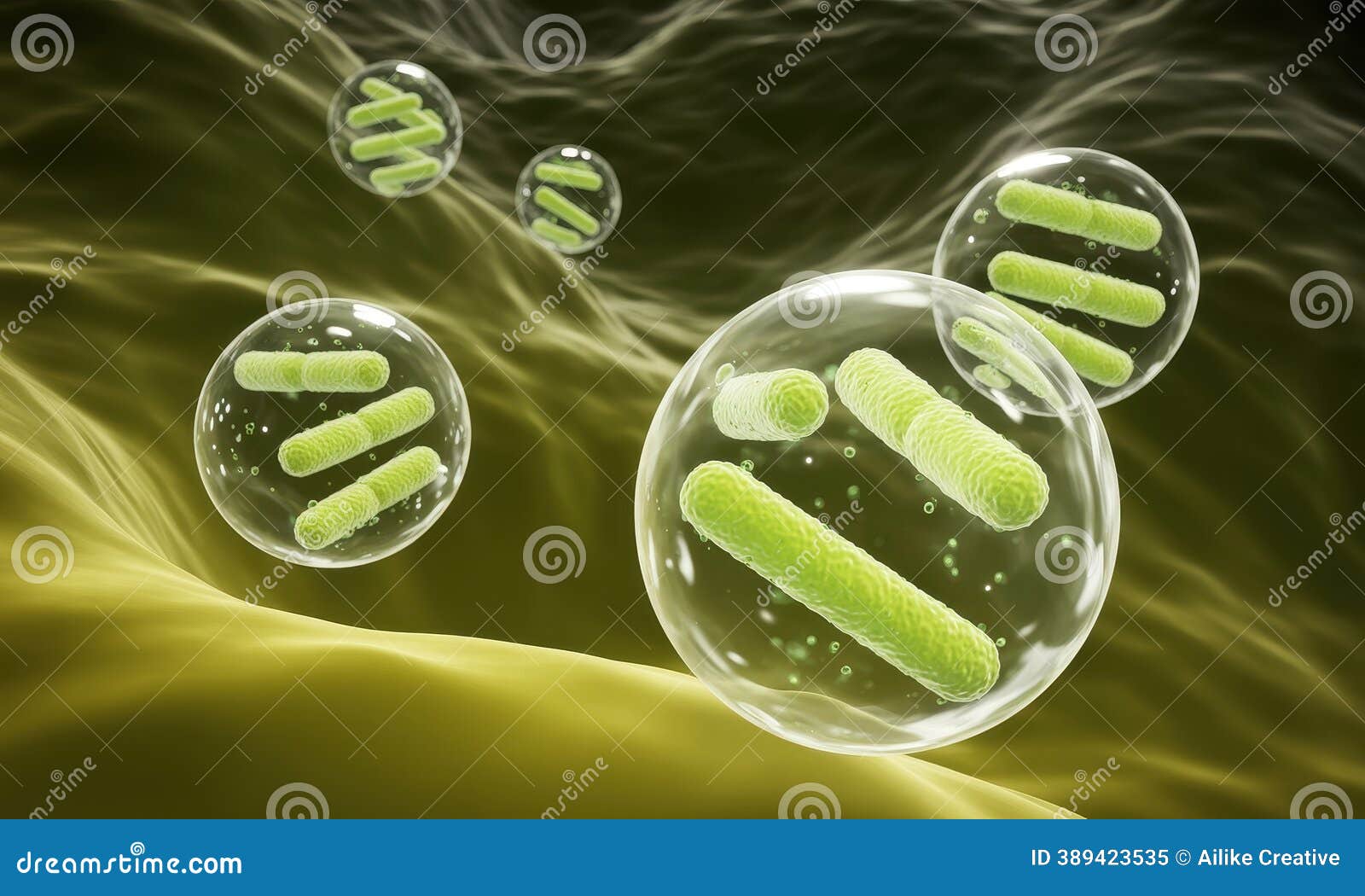 Microscopic Vesicles Magnified Show Thin Lipid Bilayer Structure. Mini ...