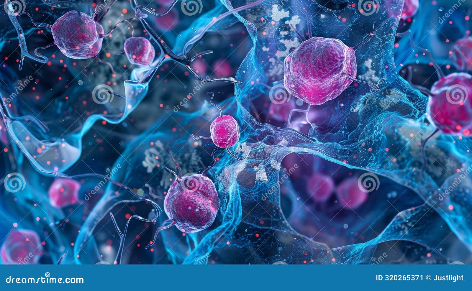 A Microscopic View of Hepatocytes Surrounded by a Network of Vessels ...