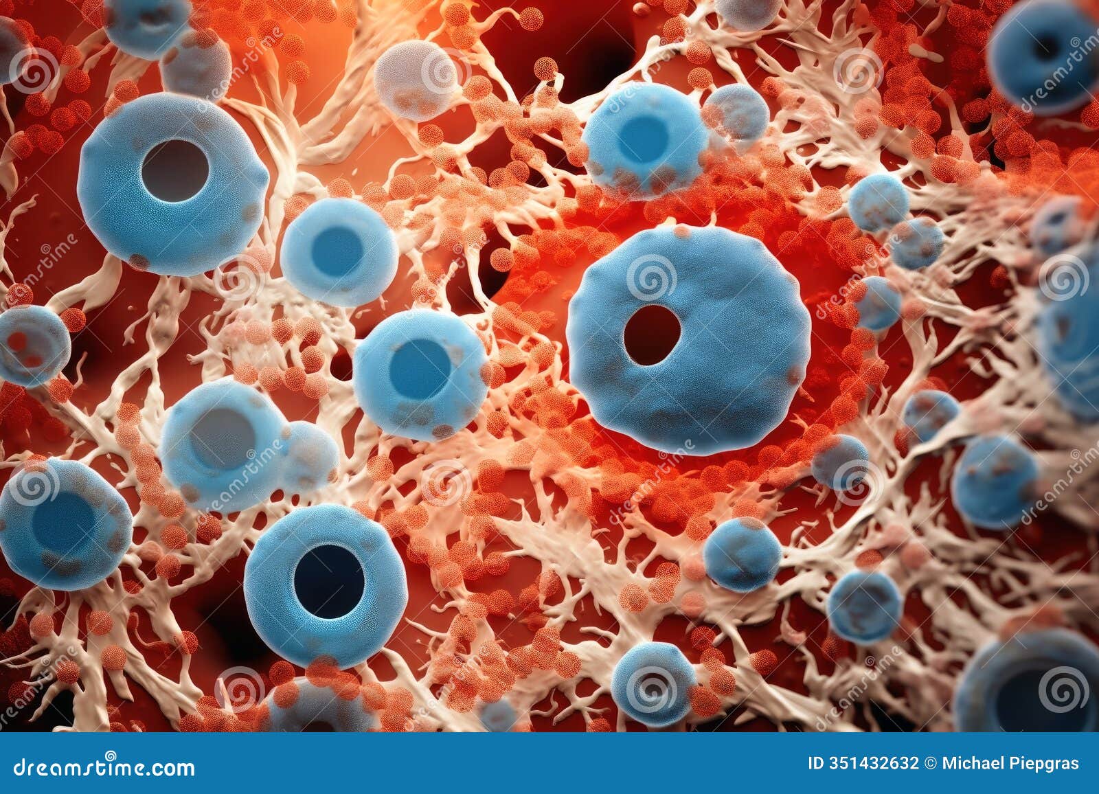Microscopic View of Human Cells Stock Photo - Image of cellular ...