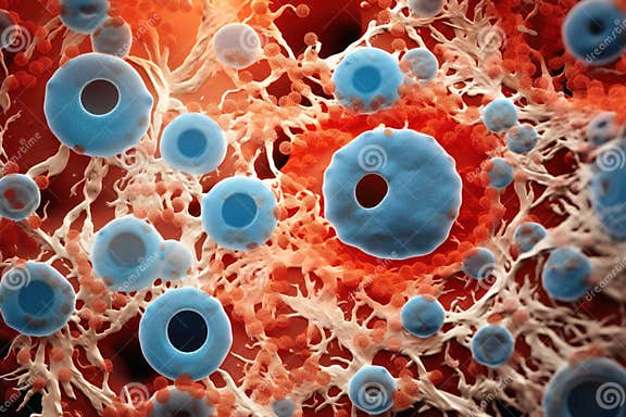 Microscopic View of Human Cells Stock Photo - Image of cellular ...