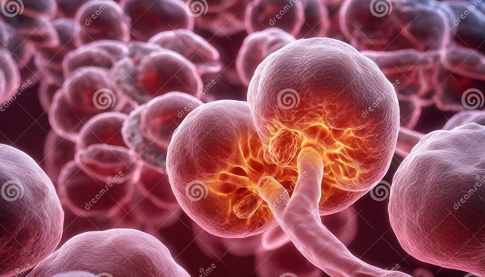 A Microscopic View of a Kidney Cell, Showcasing Its Intricate Structure ...