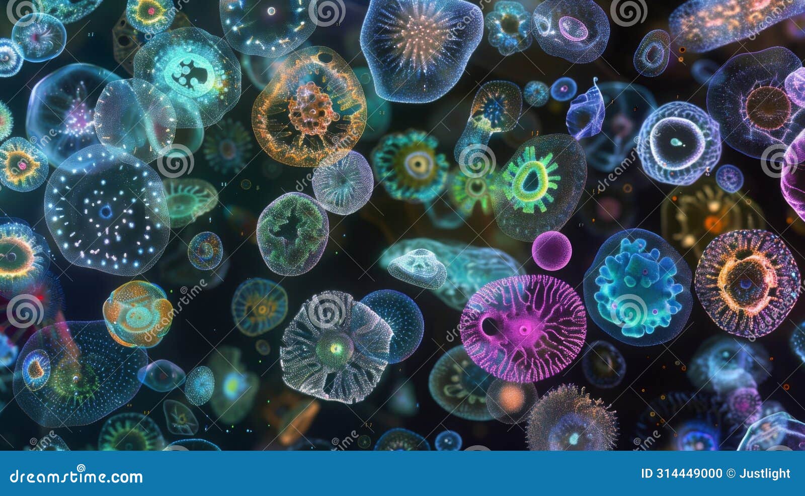 Microscopic Microorganisms Under The Microscope In A Soil Sample Stock ...