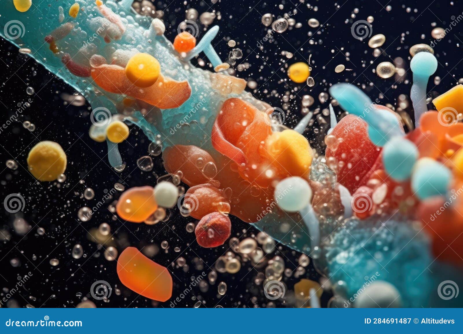 Microscopic View of Microplastic Particles in Cosmetic Products Stock ...