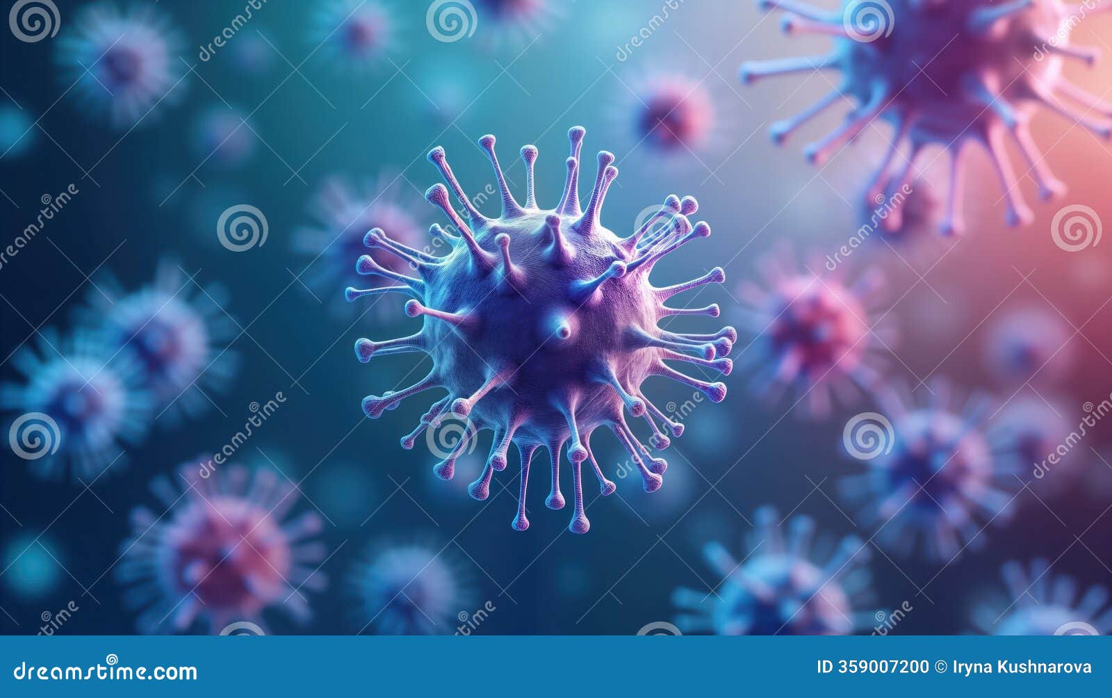 Microscopic View of Multiple Human Cells in Vibrant Blue Background ...