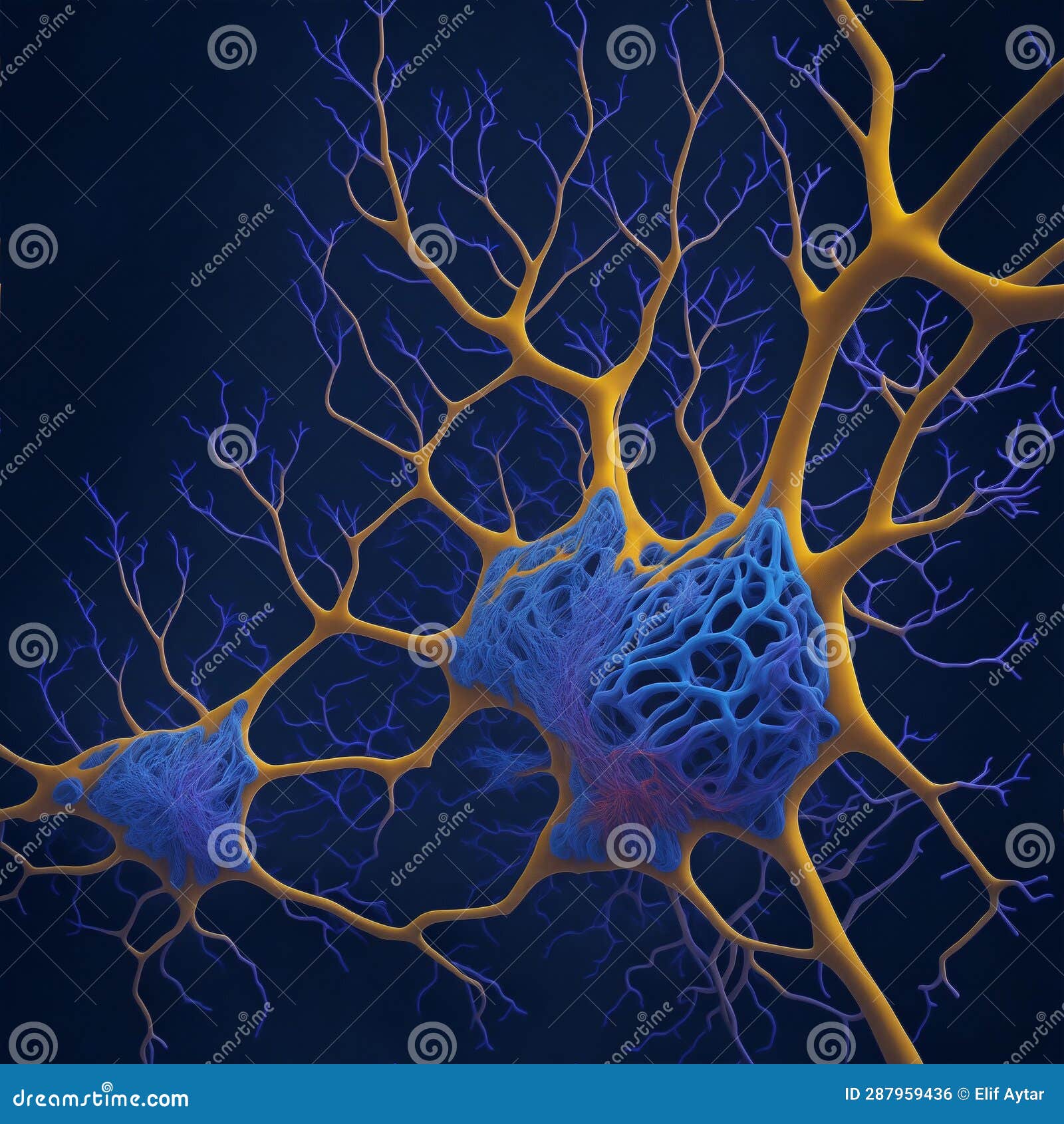 Microscopic View of Neural Network Brain Cells, Human Nervous System ... Microscopic View of Neural Network Brain Cells, Human Nervous System ...