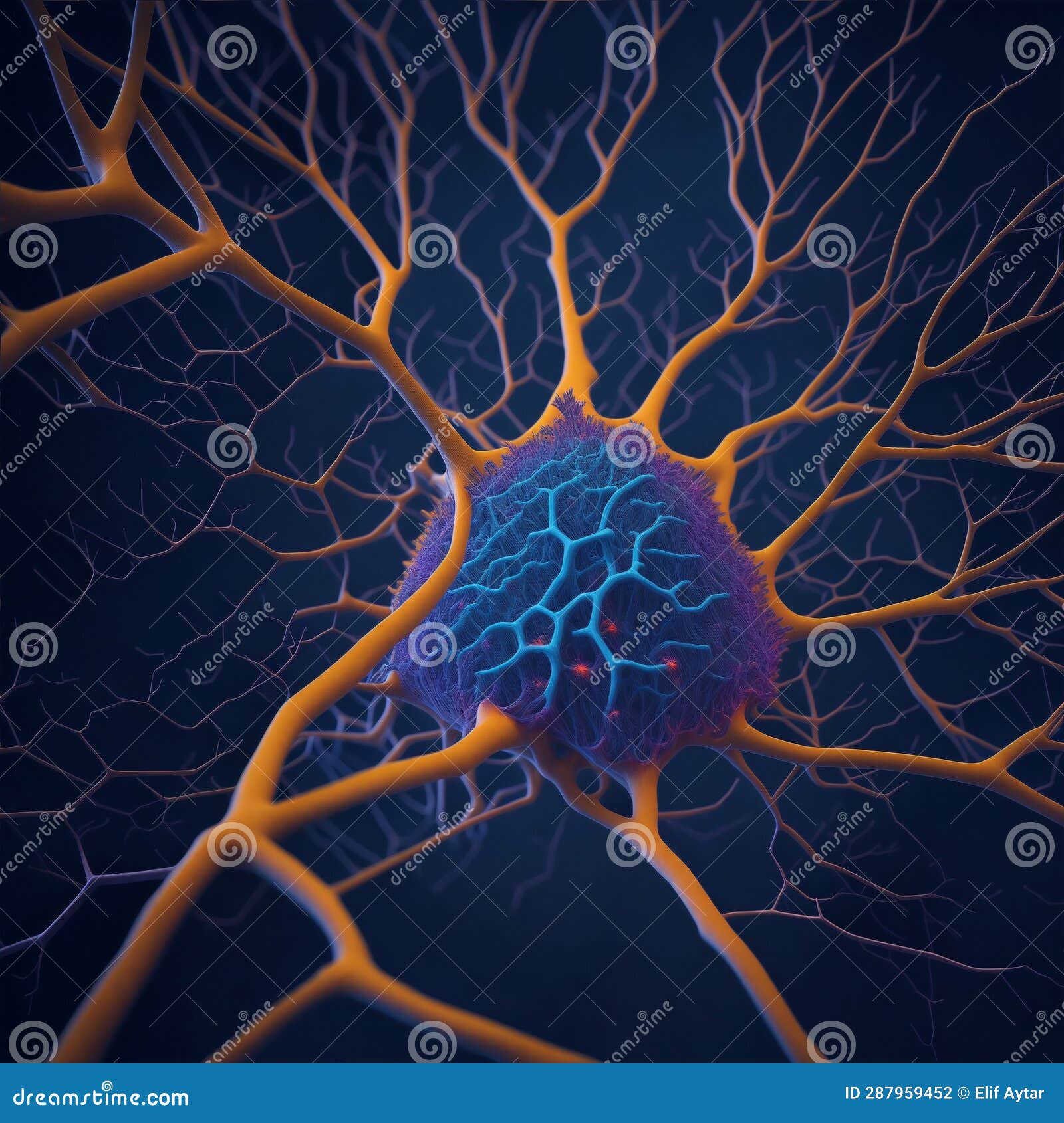 Microscopic View of Neural Network Brain Cells, Human Nervous System ... Microscopic View of Neural Network Brain Cells, Human Nervous System ...