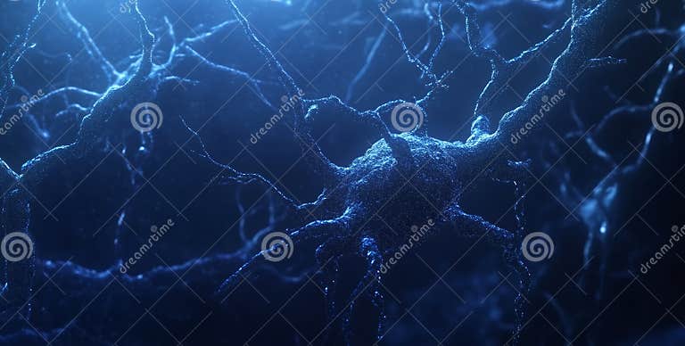 Microscopic View of Neuron Cell Neural Network Brain Cell Structure ...