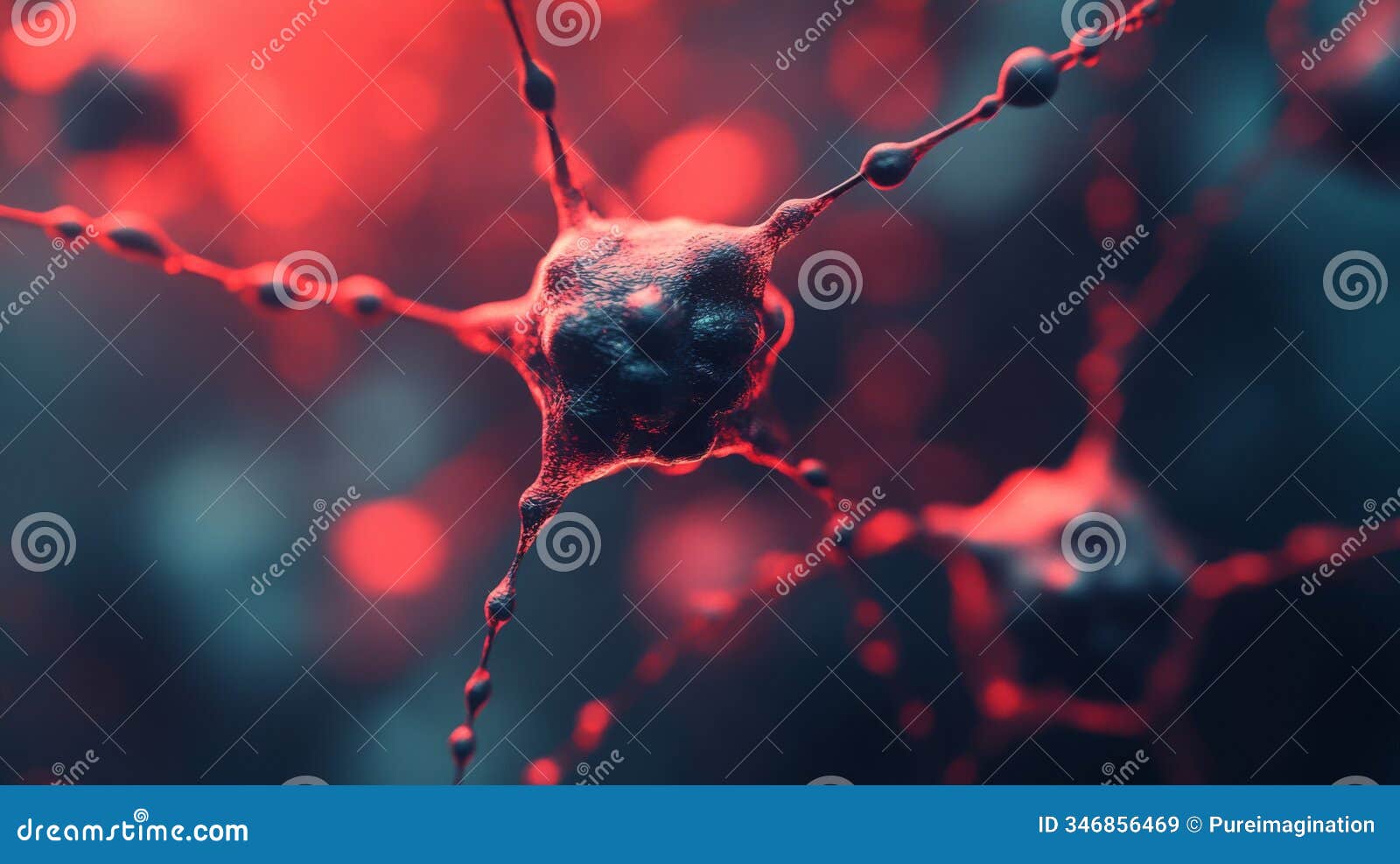 A Microscopic View of a Neuron Cell Structure Stock Illustration ...
