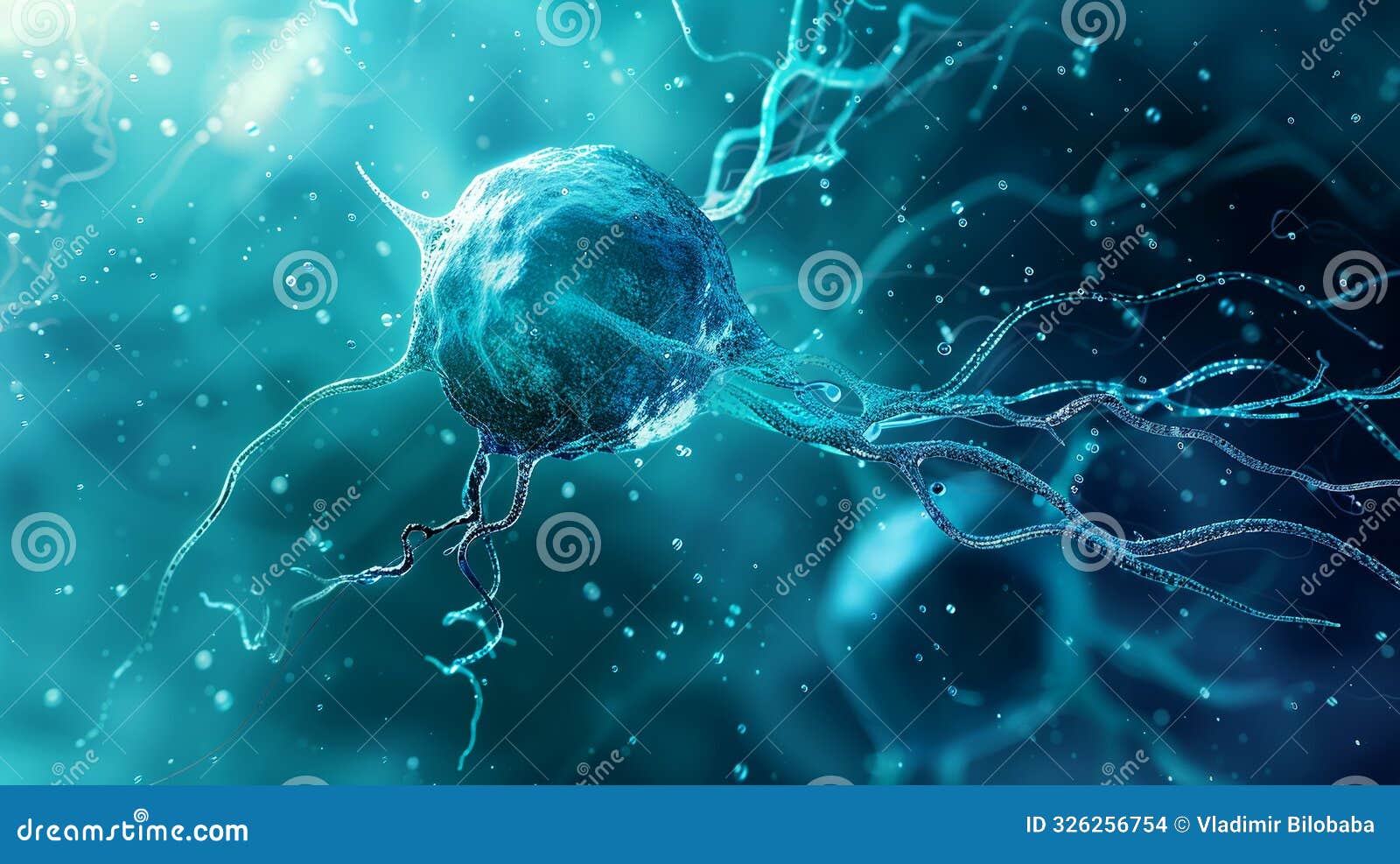 Microscopic View Of A Neuron With Dendrites Stock Photo | CartoonDealer ... Microscopic View Of A Neuron With Dendrites Stock Photo | CartoonDealer ...