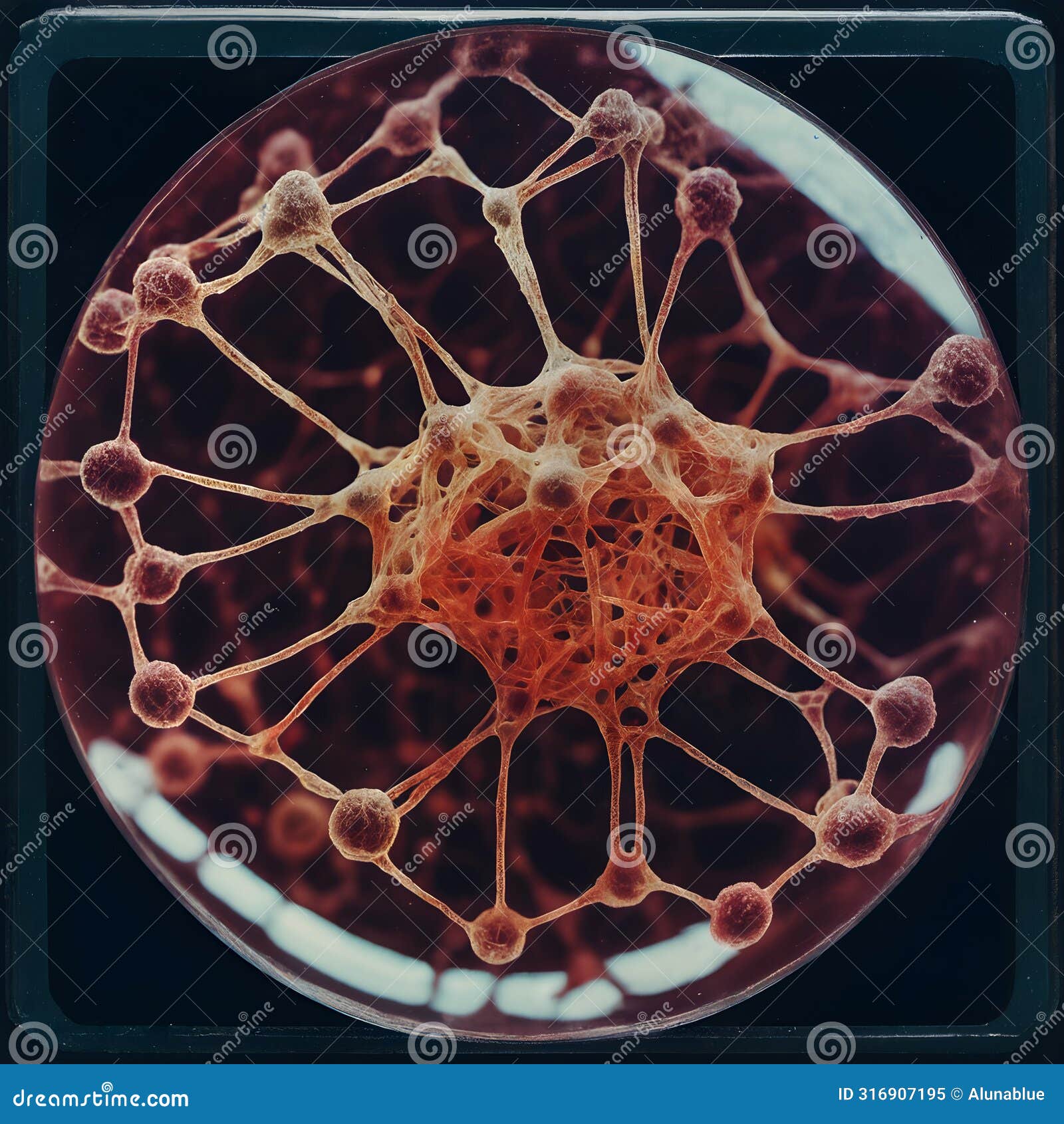 Microscopic View of Neuron Network in Vivid Orange and Red Stock Image ... Microscopic View of Neuron Network in Vivid Orange and Red Stock Image ...