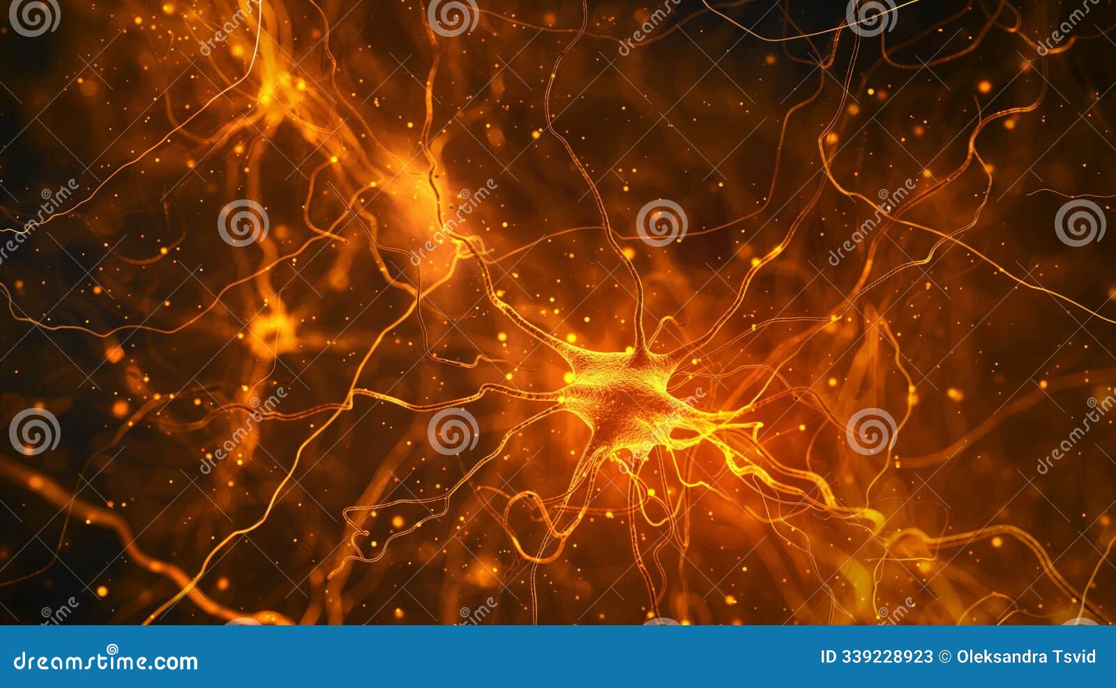 Microscopic View of a Neuron, Revealing the Complex Network of ...
