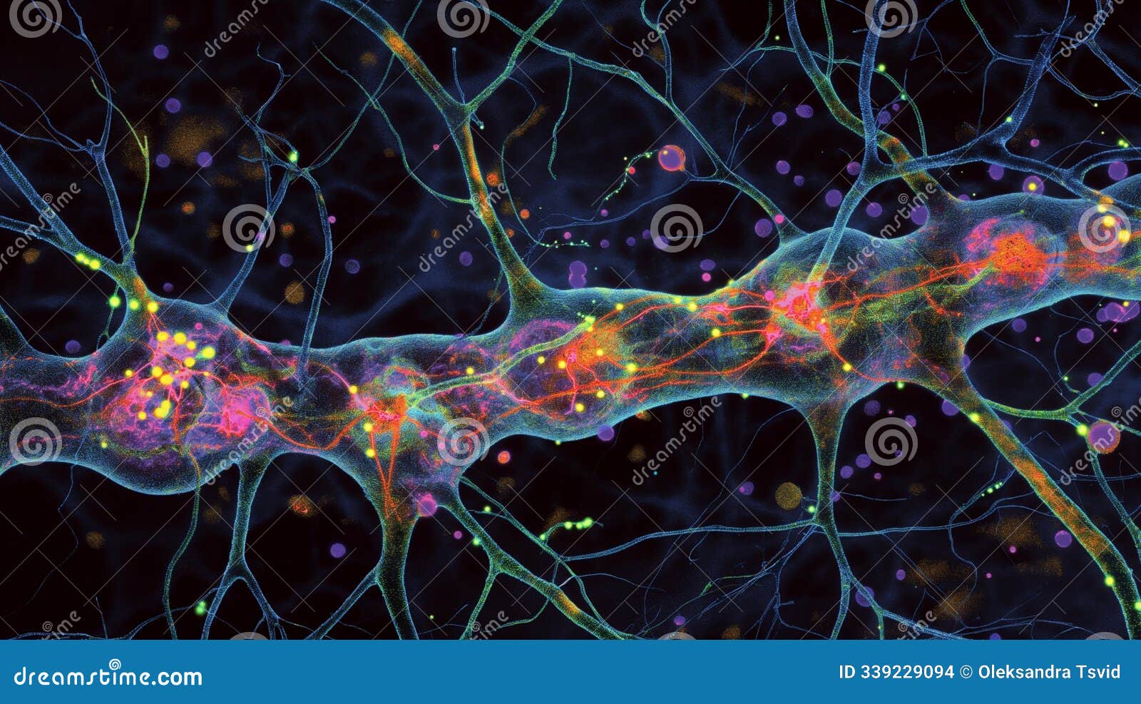 Microscopic View of a Neuron, Revealing the Complex Network of ...