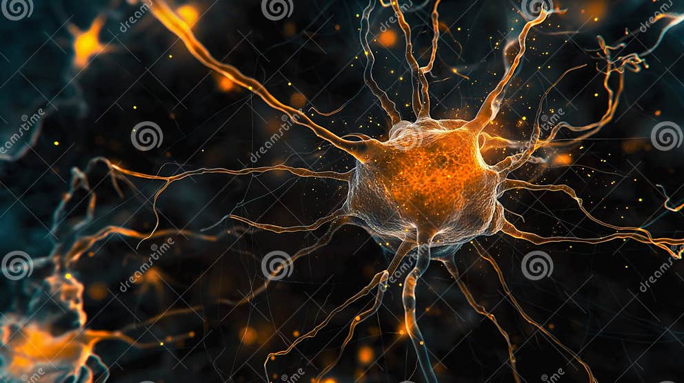 Microscopic View of a Neuron, Revealing the Complex Network of ...