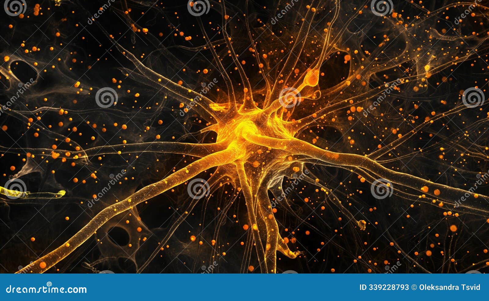 Microscopic View of a Neuron, Revealing the Complex Network of ...