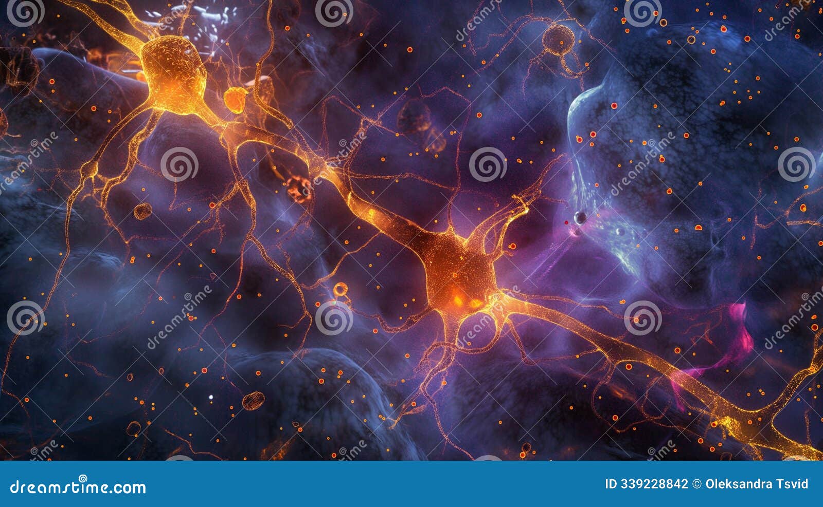Microscopic View of a Neuron, Revealing the Complex Network of ...