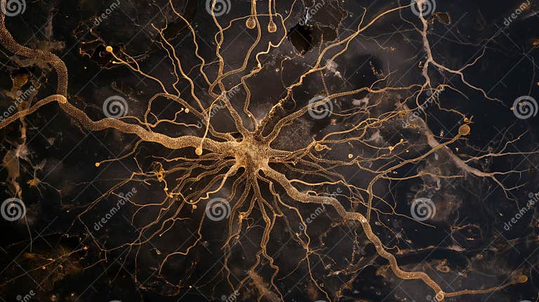 Microscopic View of a Neuron, Revealing the Complex Network of ...