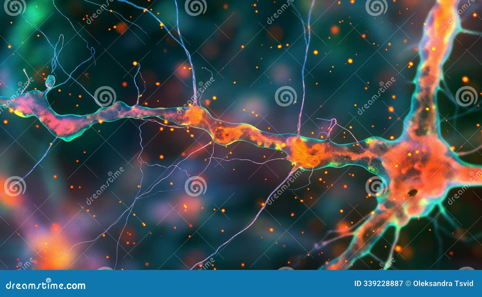 Microscopic View of a Neuron, Revealing the Complex Network of ...