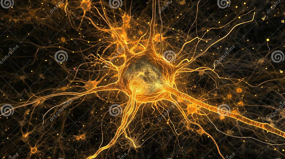 Microscopic View of a Neuron, Revealing the Complex Network of ...