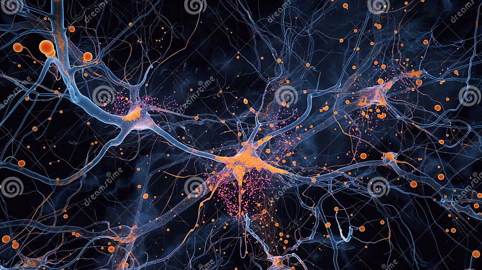 Microscopic View of a Neuron, Revealing the Complex Network of ...