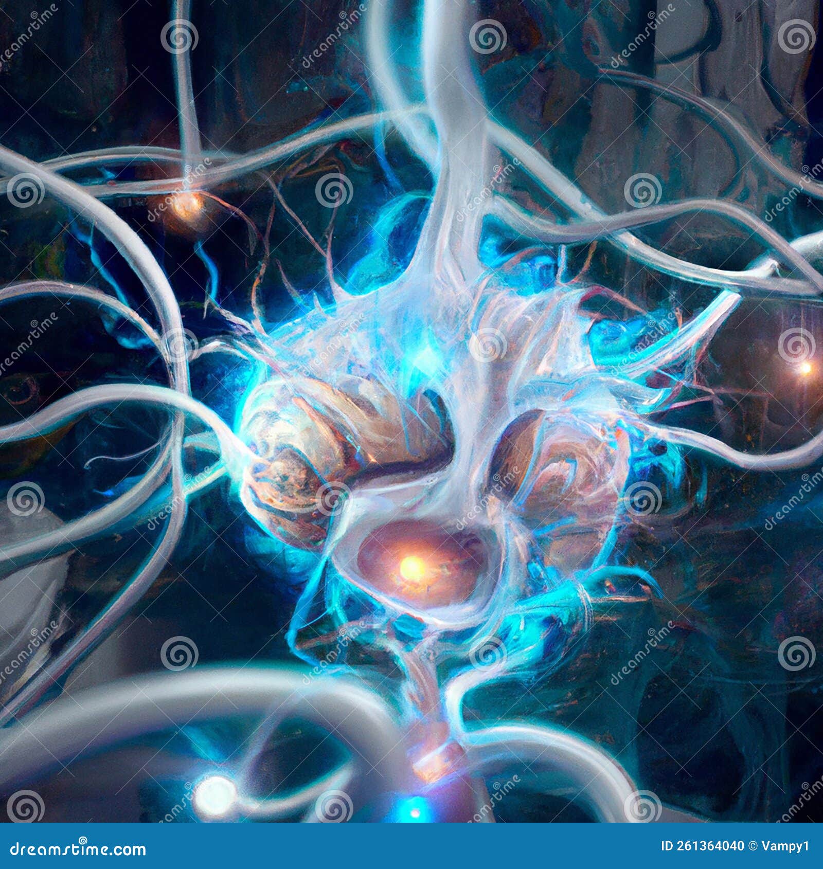 Microscopic View of Neurons. Brain Connections. Synapses Stock ...