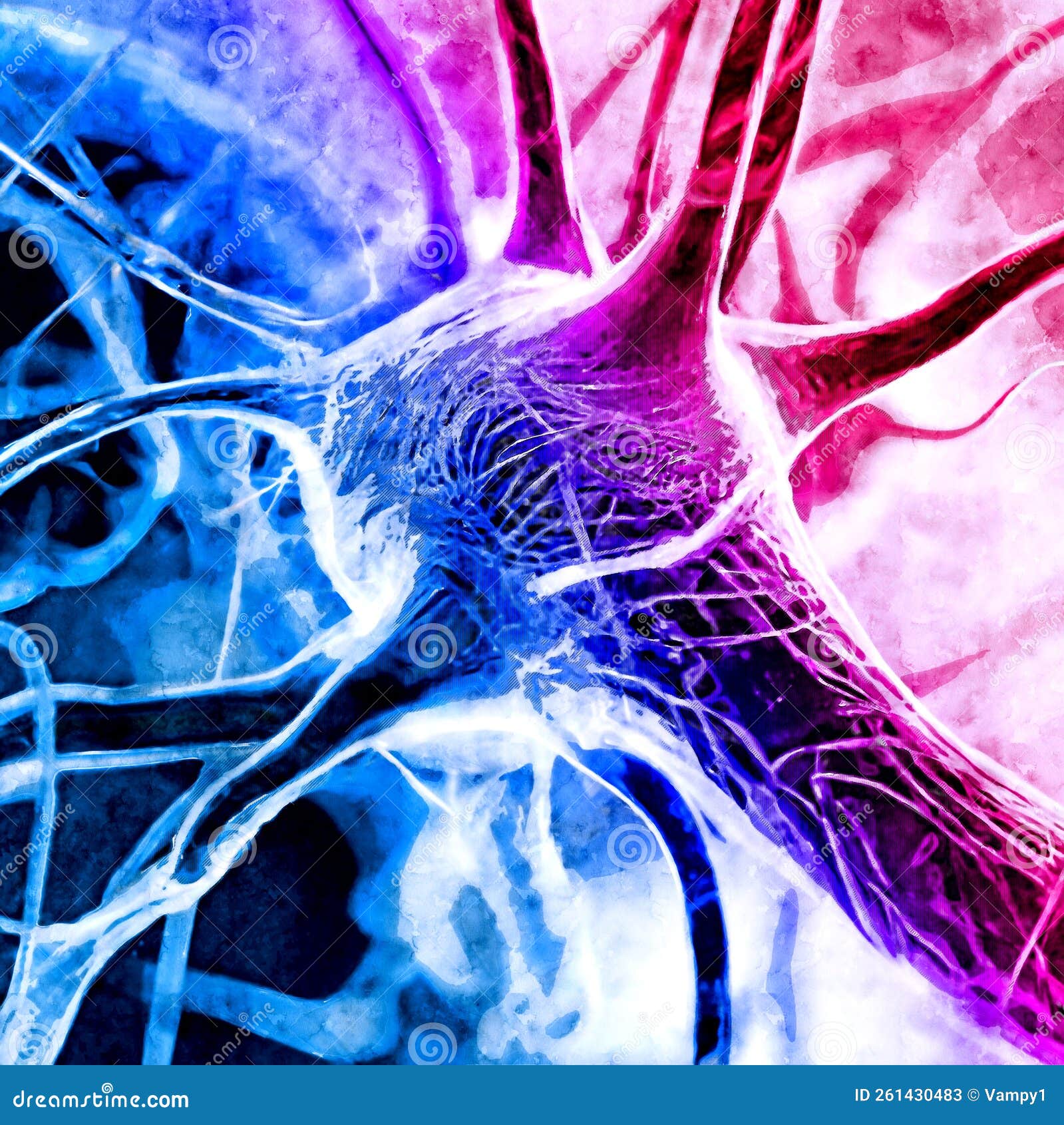 Microscopic View of Neurons. Brain Connections. Synapses Stock ...